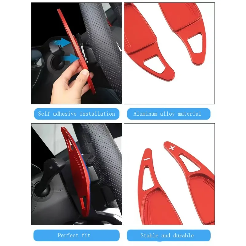 Red Paddle Steering Accessories For Dodge Challenger 2015 2020 Enhance ...