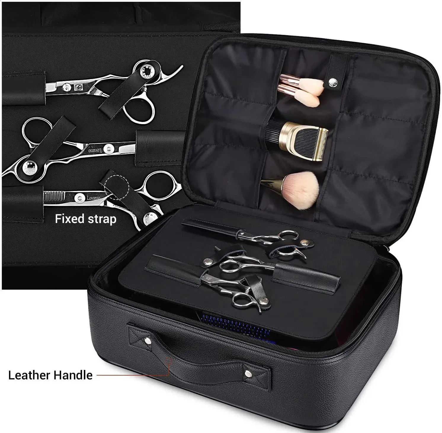 DHgate.com:2024 Portable Hair Salon Barber Scissors Comb Tool Pouch ...