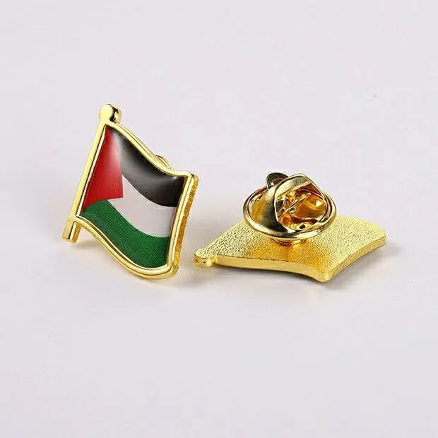 Palestine Flag Pin Brooch National Emblem Flag Badge Lapel Pins ...
