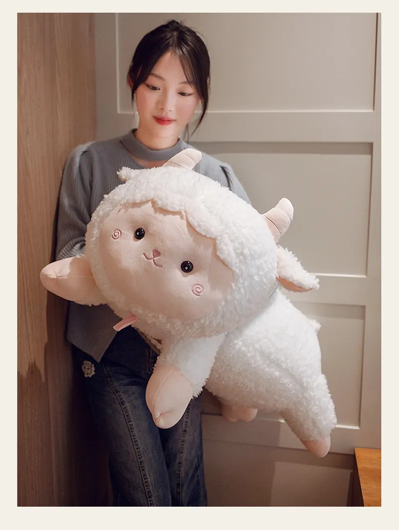 Large Stuffed Lamb Plush Toy 39in/100cm Sheep Pillow Pet For Girls ...