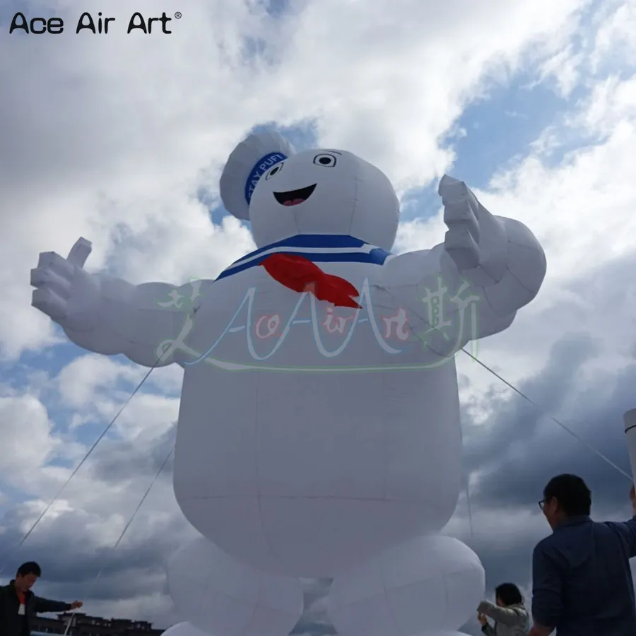 Giant Inflatable Stay Puft Marshmallow Man Balloon Removable Banner Pop ...