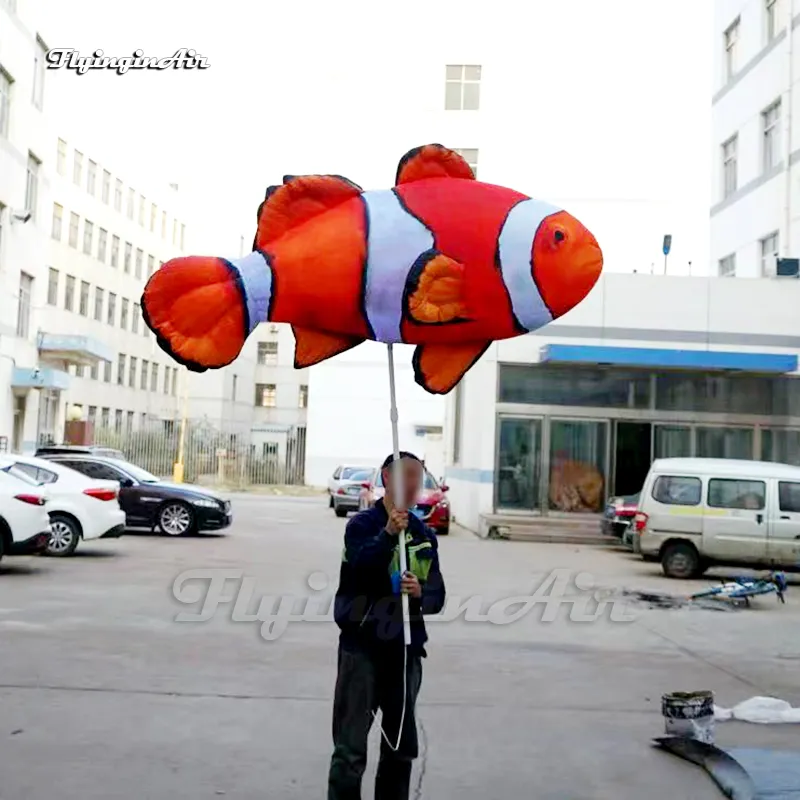 Wholesale LED Light Inflatable Clownfish Puppet Fun Walking Sea Animal ...