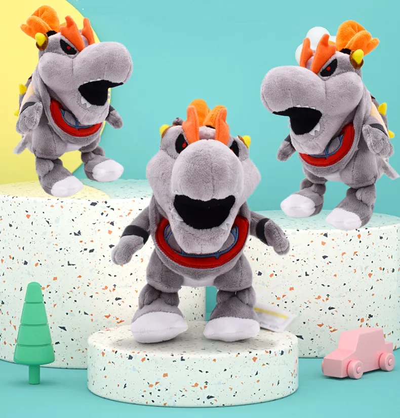 Grey King Bowser Koopa Plush Doll 10 Soft Heatable Stuffed Animal ...