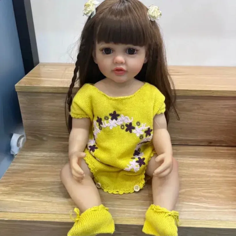 55cm Lifelike Reborn Baby Betty Princess Bebe 18 Inch Doll With Long ...