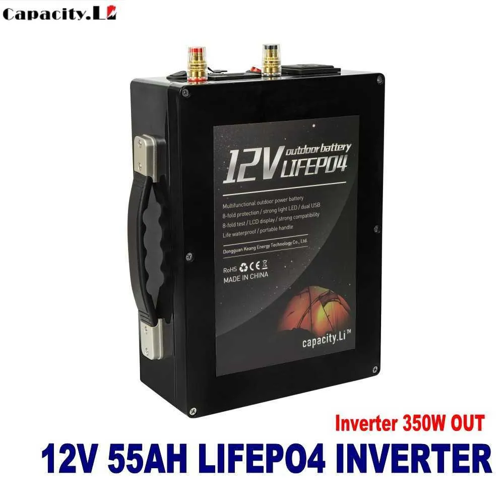 Powerful 12V 55Ah LifePO4 Battery Pack: Inverter Lithium Iron ...