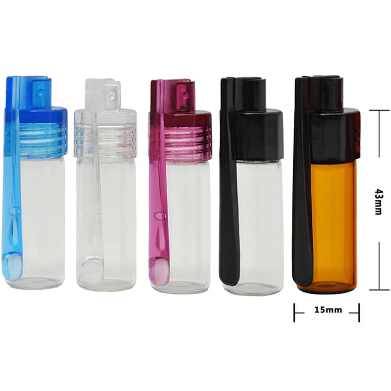 Wholesale Acrylic Smoking Snuff Bottle Case Containers Snorter Kit With ...