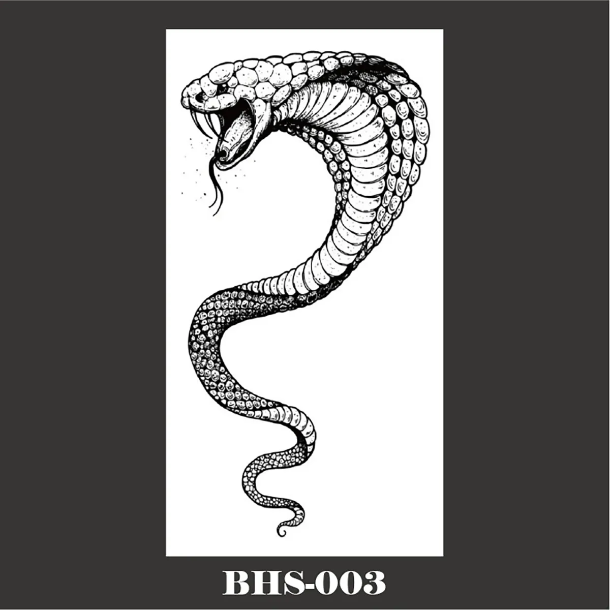 Realistische Slang Tatoeage Cobra Grote Slang Tattoo Bloem Arm