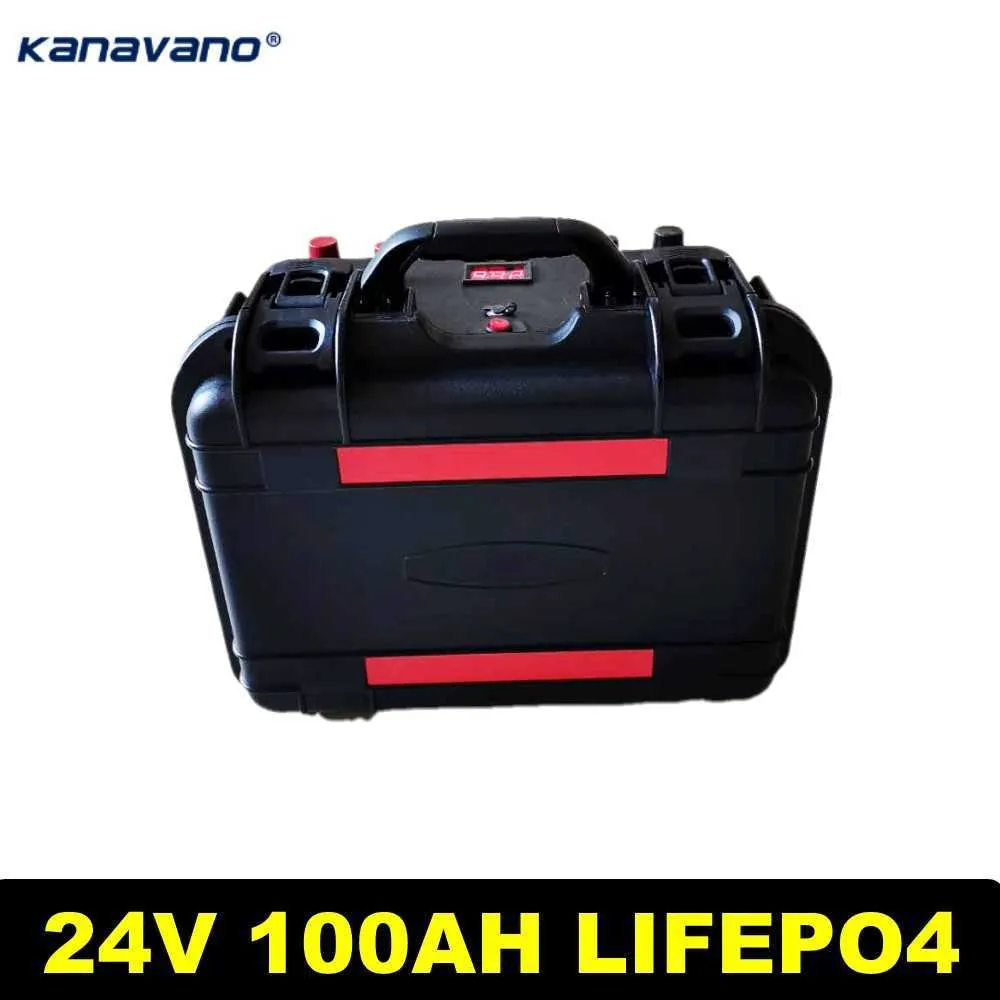 24V100ah Lifepo4 Battery Pack Lithium Rechargeable Battery With Bms For RV Car Motor And Camping ...