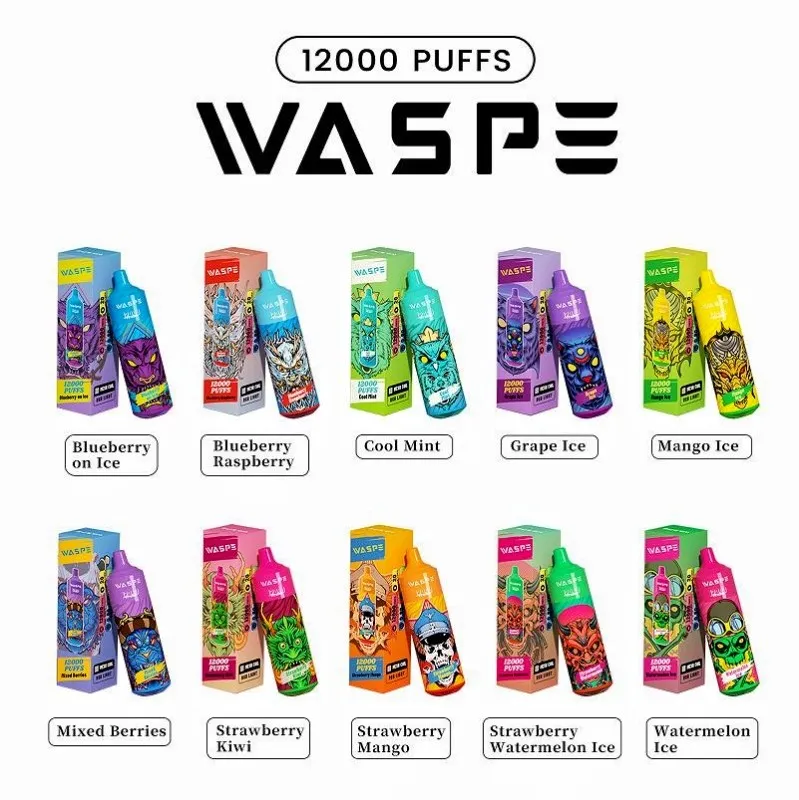 Waspe Vape Puff 12000 Disposable Vape Puff 12k E Cigar Puff Bar Vapor ...