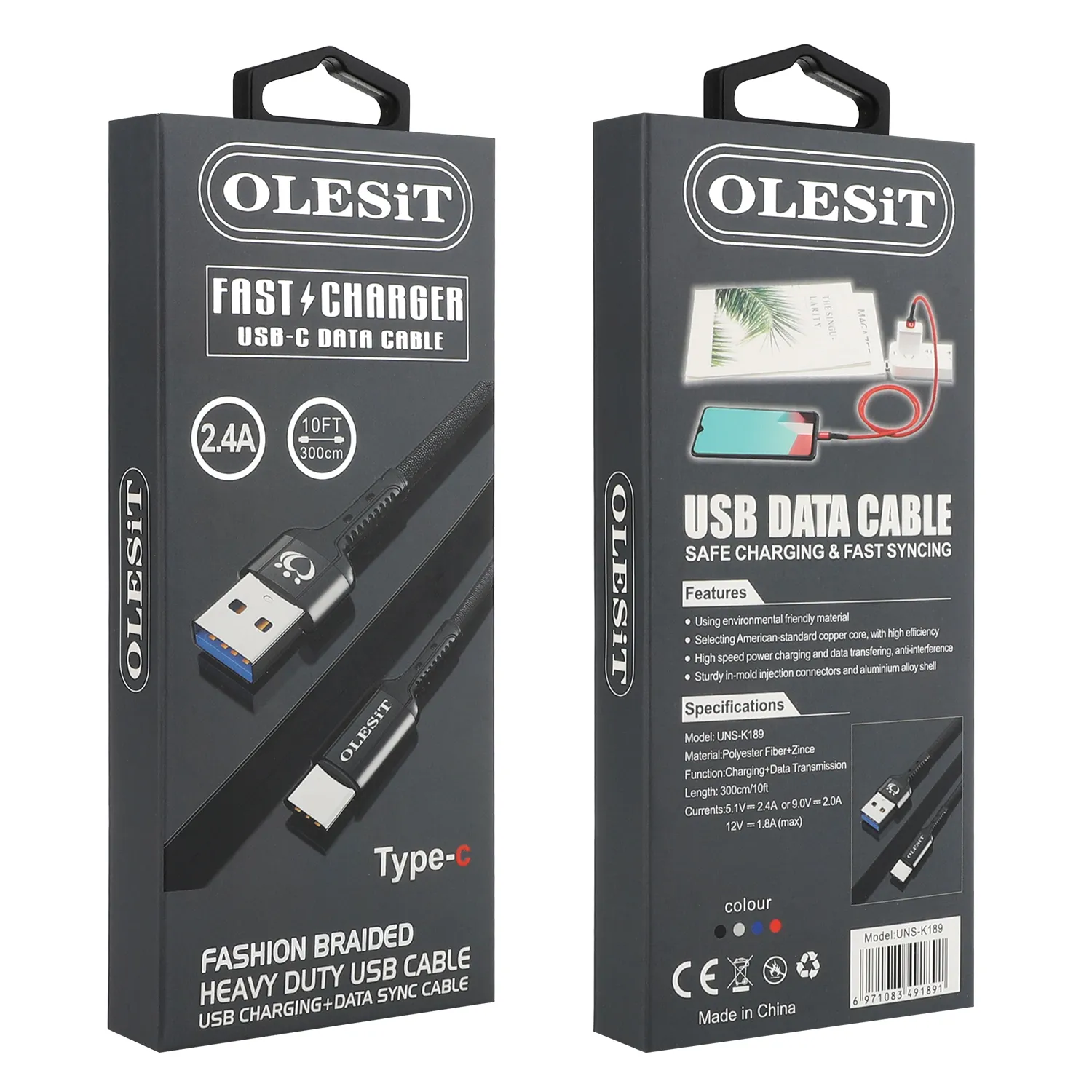 DHgate.com:10FT 3M Multi-Color USB-C to Micro USB Data Charging Cable ...