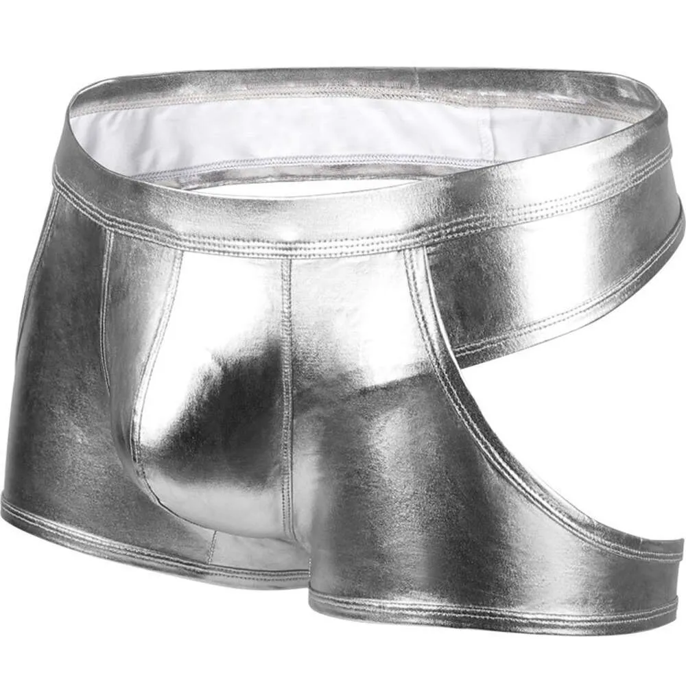 DHgate.com:Mens Sexy PU Leather Boxer Briefs, Wetlook Underwear, Open ...
