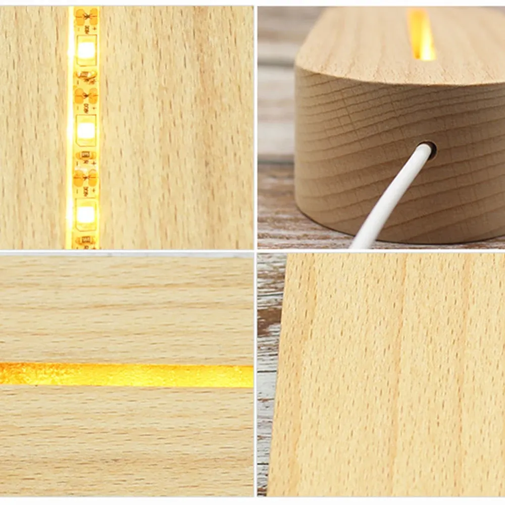 Base De Exhibición De Luz LED Base De Luz Nocturna 3D Iluminada De ...