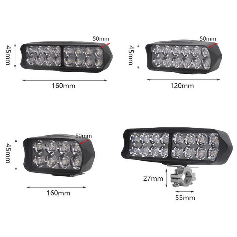 DHgate.com:Waterproof Universal Motorcycle LED Spotlights 12V Motorbike ...