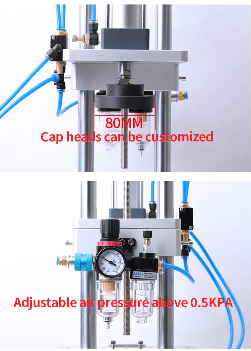 Pneumatic Capping Machine 70ZC Sealed Capper for 7.87-33.46 in 200-850 ...