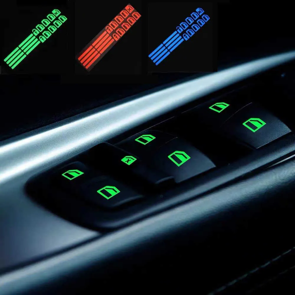 Car Stickers And Decals: Luminous Window Button Stickers For Nighttime ...