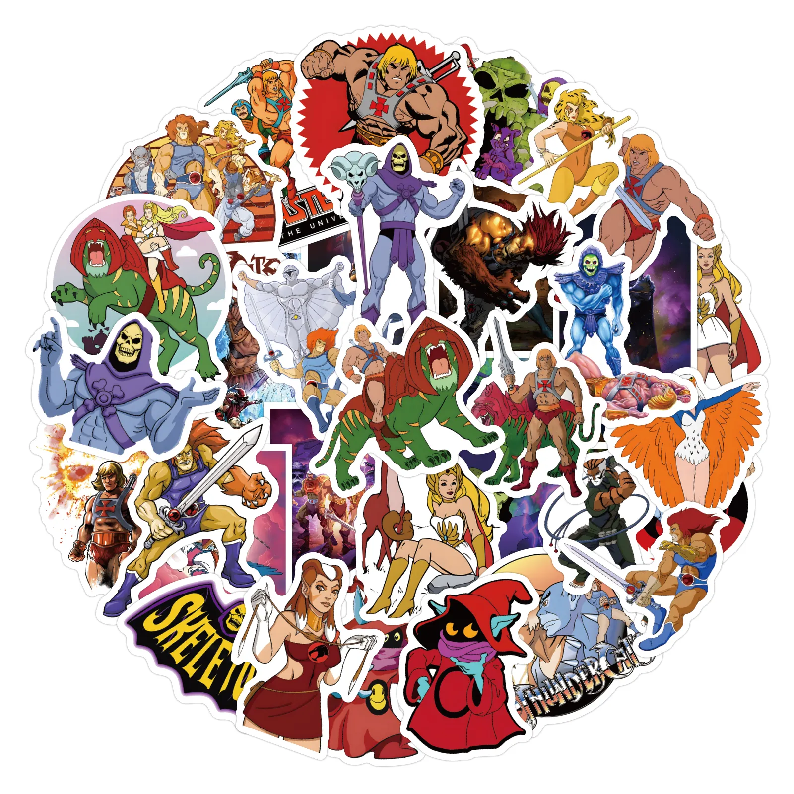 He Man Cartoon Characters Printable Stickers Thundercats & Luagage ...