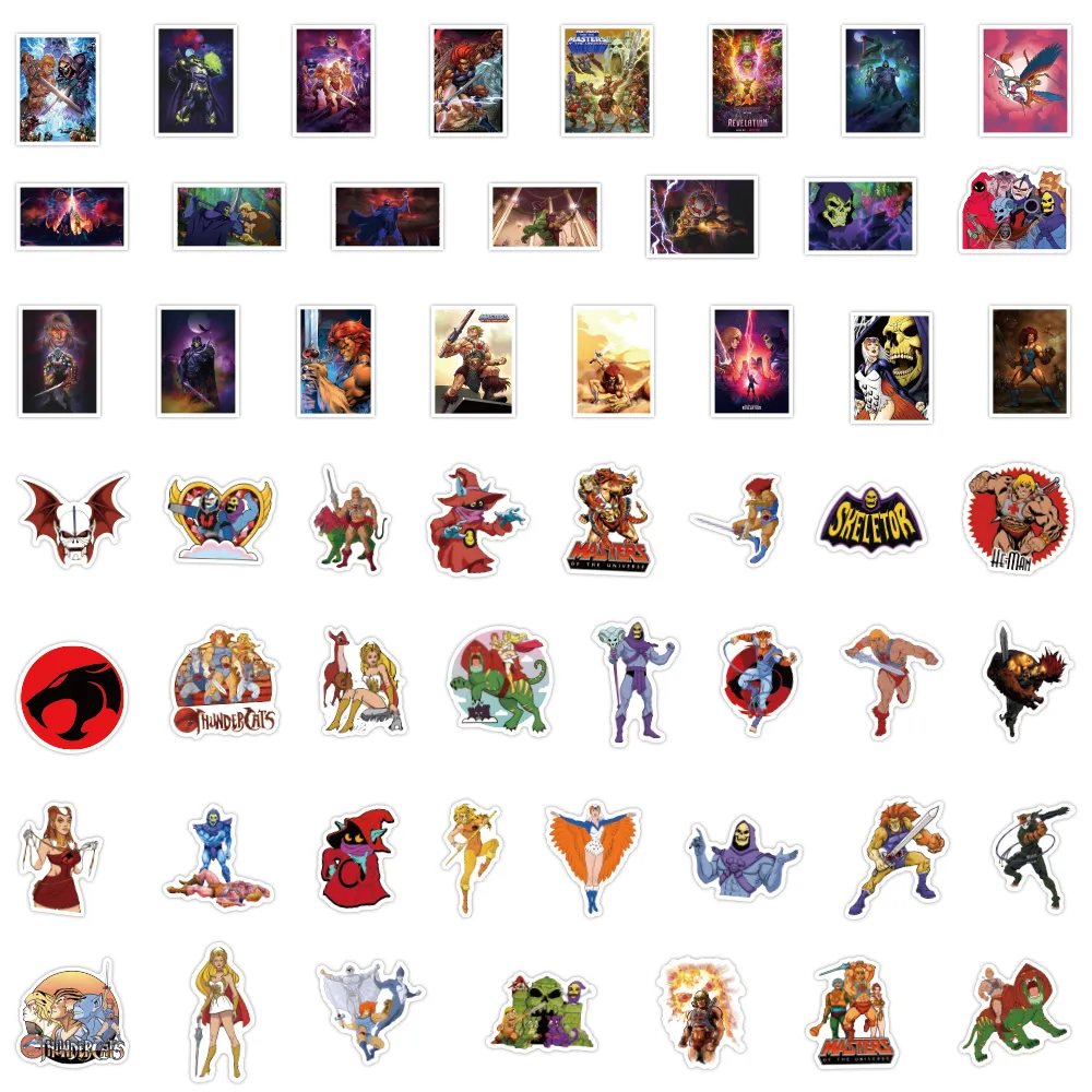 He Man Cartoon Characters Printable Stickers Thundercats & Luagage ...