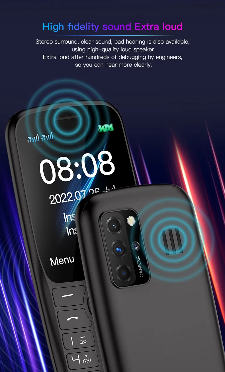 Miniature Cell Phone: Compact GSM Phone With Camera, MP3 Player, Torch ...