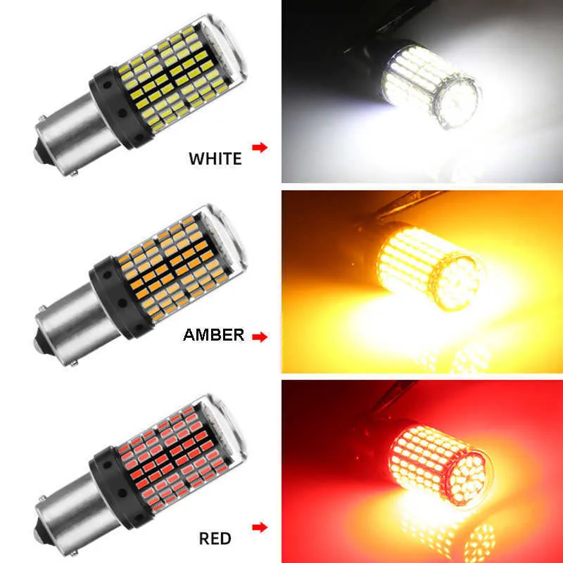 1156 BA15S P21W BAU15S PY21W LED Bulbs 144smd CanBus Lamp Reverse Turn ...