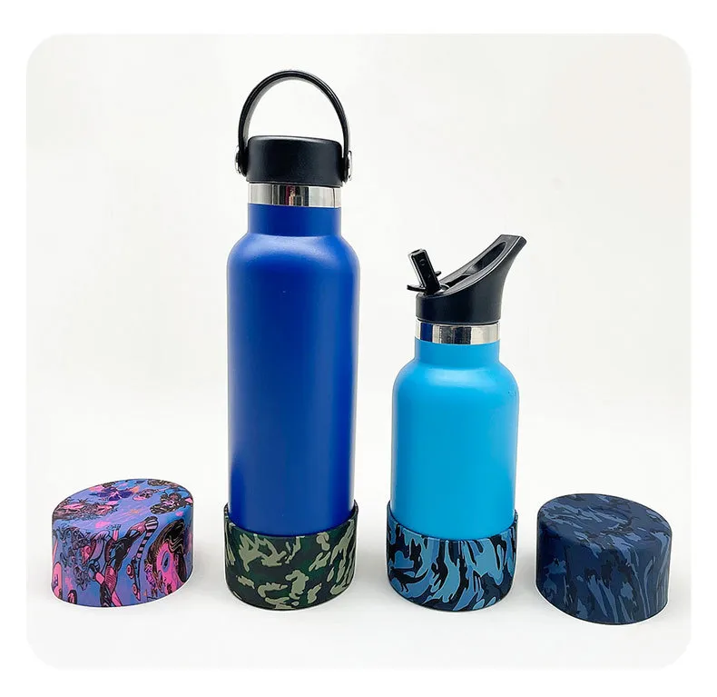 Customized 40oz Bottle Silicone Bumper Boot Floral Pattern Heat ...