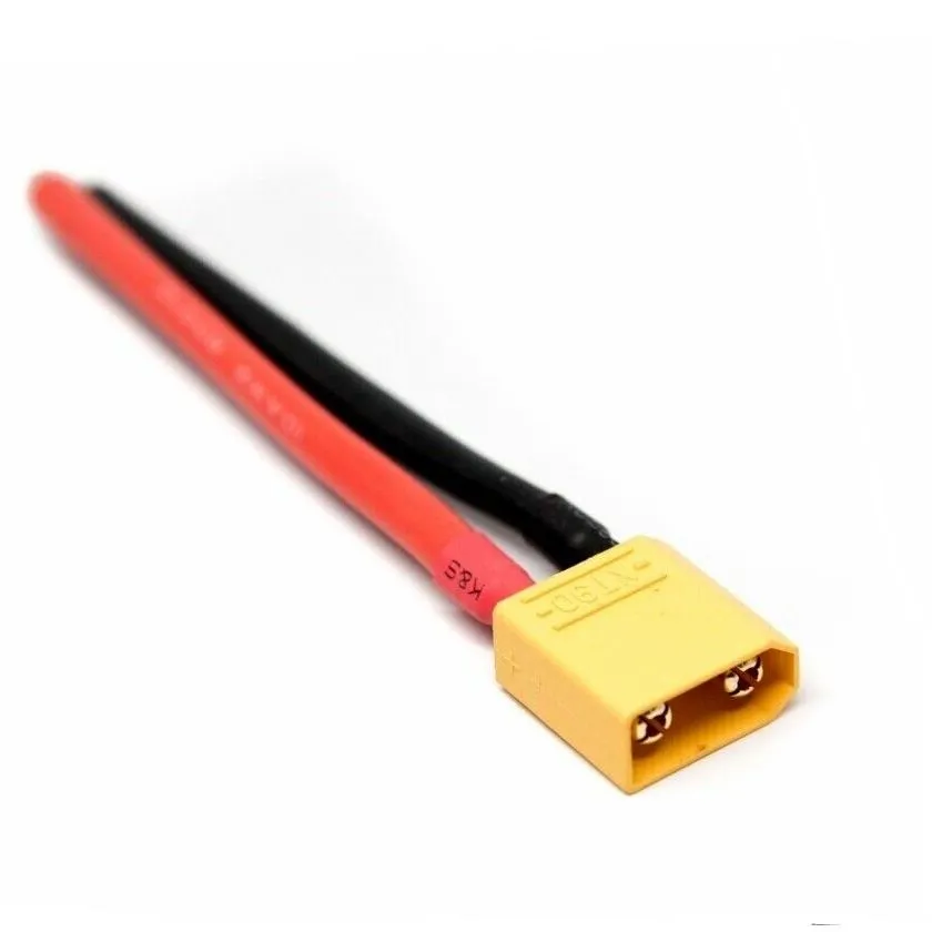 Cable Conector Macho Hembra Amass XT90 XT90 S Pigtail Con Cable De Silicona Estañado De 10AWG Y ...