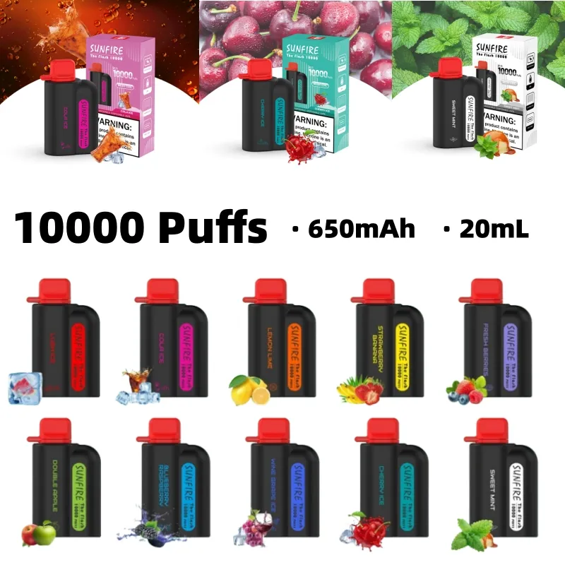 Original Sunfire Tornado Dtl Mtl 10000 Puffs Stylo Vape Jetable 10k