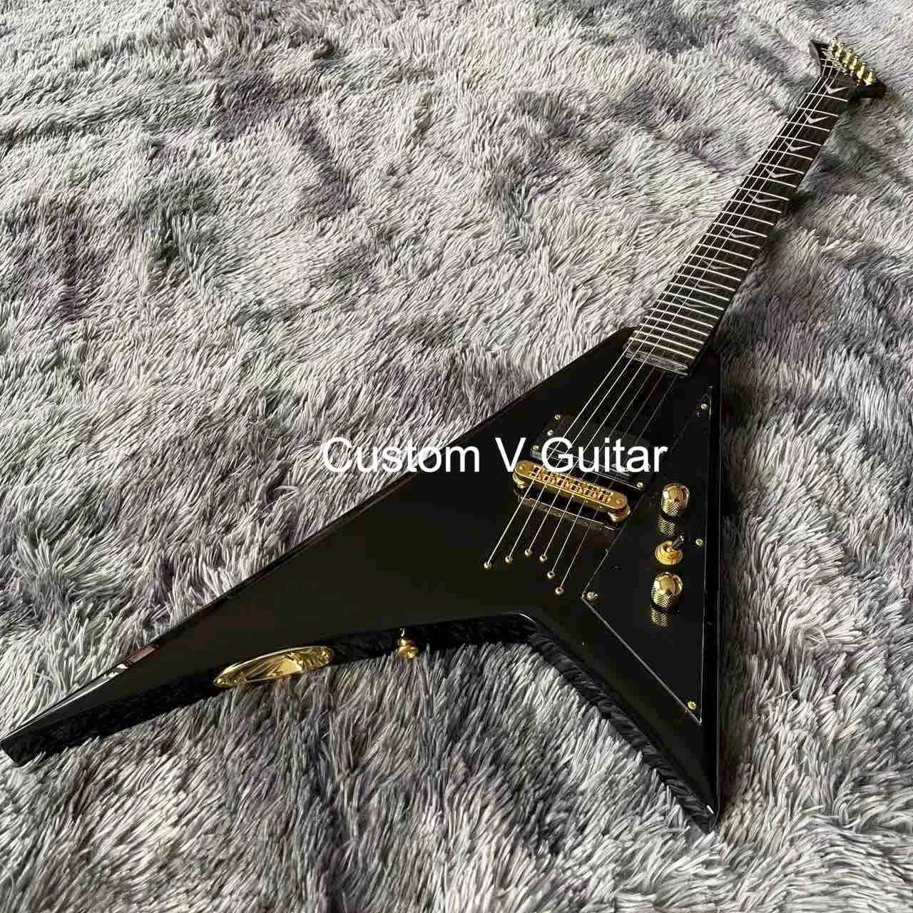 V Shaped Guitar: Custom Style Electric Guitar With Ebony Fingerboard ...