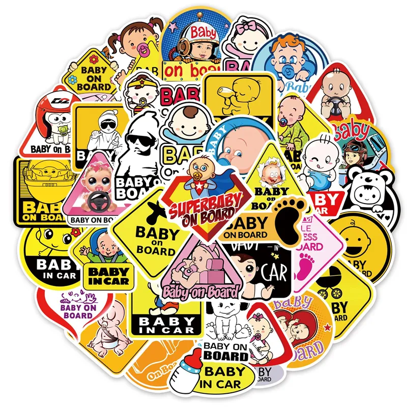 Bébé À Bord Avertissement Signe Style Autocollants Étanche Vinyle ...