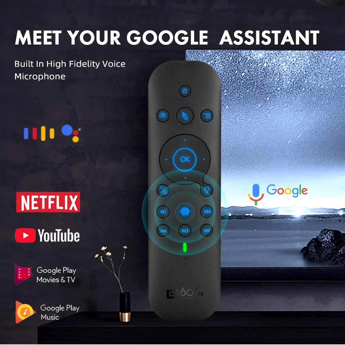 DHgate.com:G60S Pro Air Mouse Remote: Bluetooth 5.0, 2.4G Wireless ...