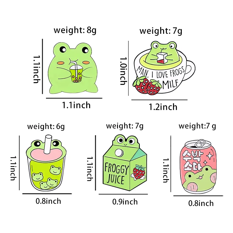Frog Juice Enamel Pin I Love Animal Lapel Badge For Clothes, Backpack ...
