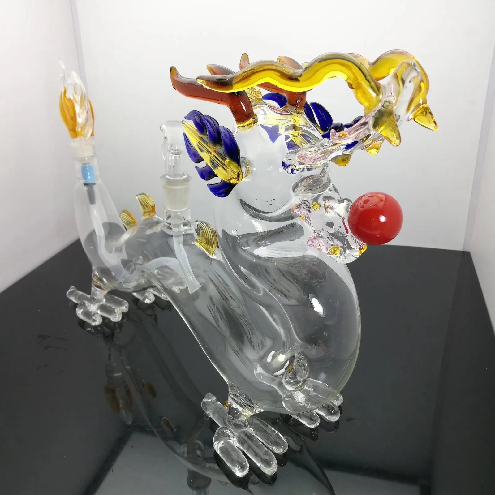 Hand Blown Bongs: Artistic Glass Smoking Pipe, Dragon Shaped Wine ...