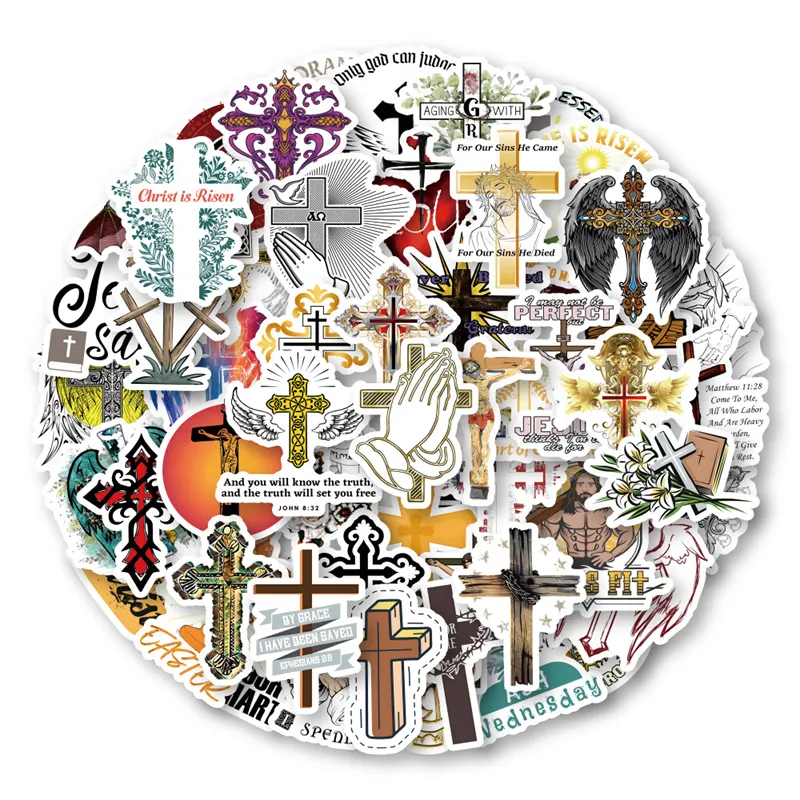 Christian Car Stickers: Classic Cross Stickers Religious Bible Decals ...