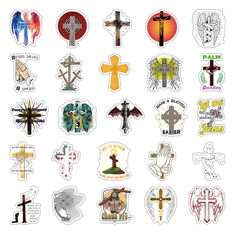 Christian Car Stickers: Classic Cross Stickers Religious Bible Decals ...