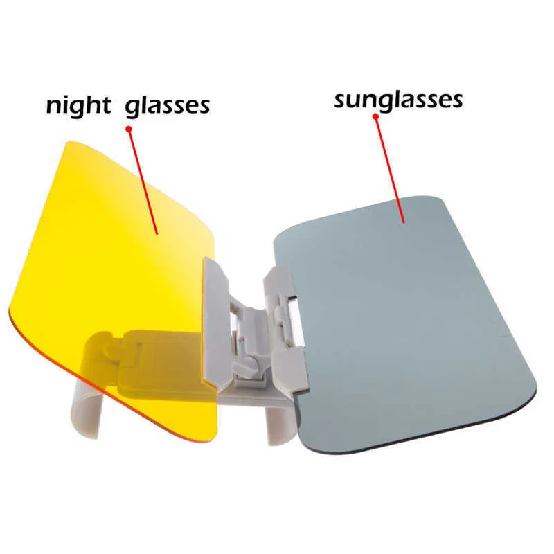 Day & Night Anti-Glare Car Visor - Clip-On Vehicle Sunshade for Clear ...