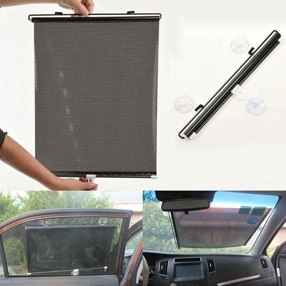 Retractable Car Shade For Windshield Auto Sunshade Protector Roller ...