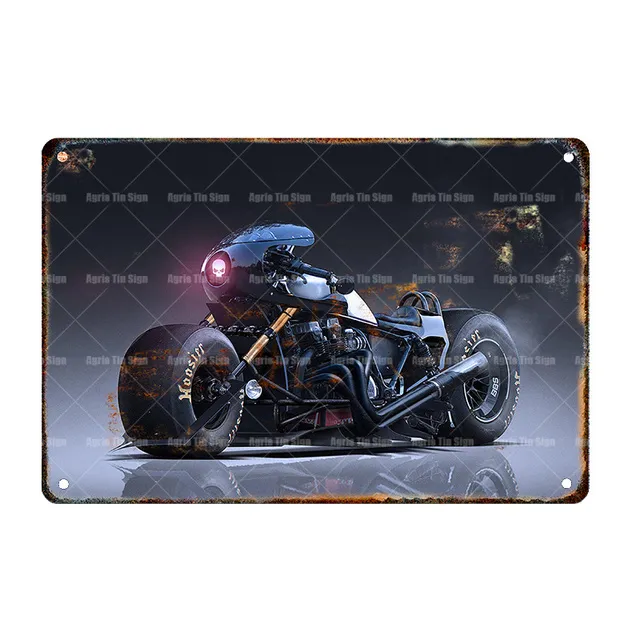 Custom Vintage Car Racing Metal Sign Iron Painting Plaque For Bar ...
