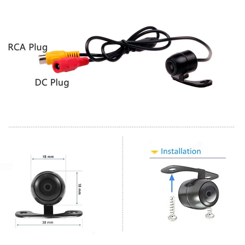Dash Cam And Rear View Camera HD Front View Parking Camera With RCA ...