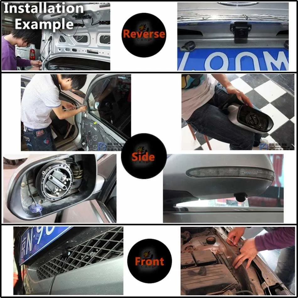 Dash Cam And Rear View Camera HD Front View Parking Camera With RCA ...