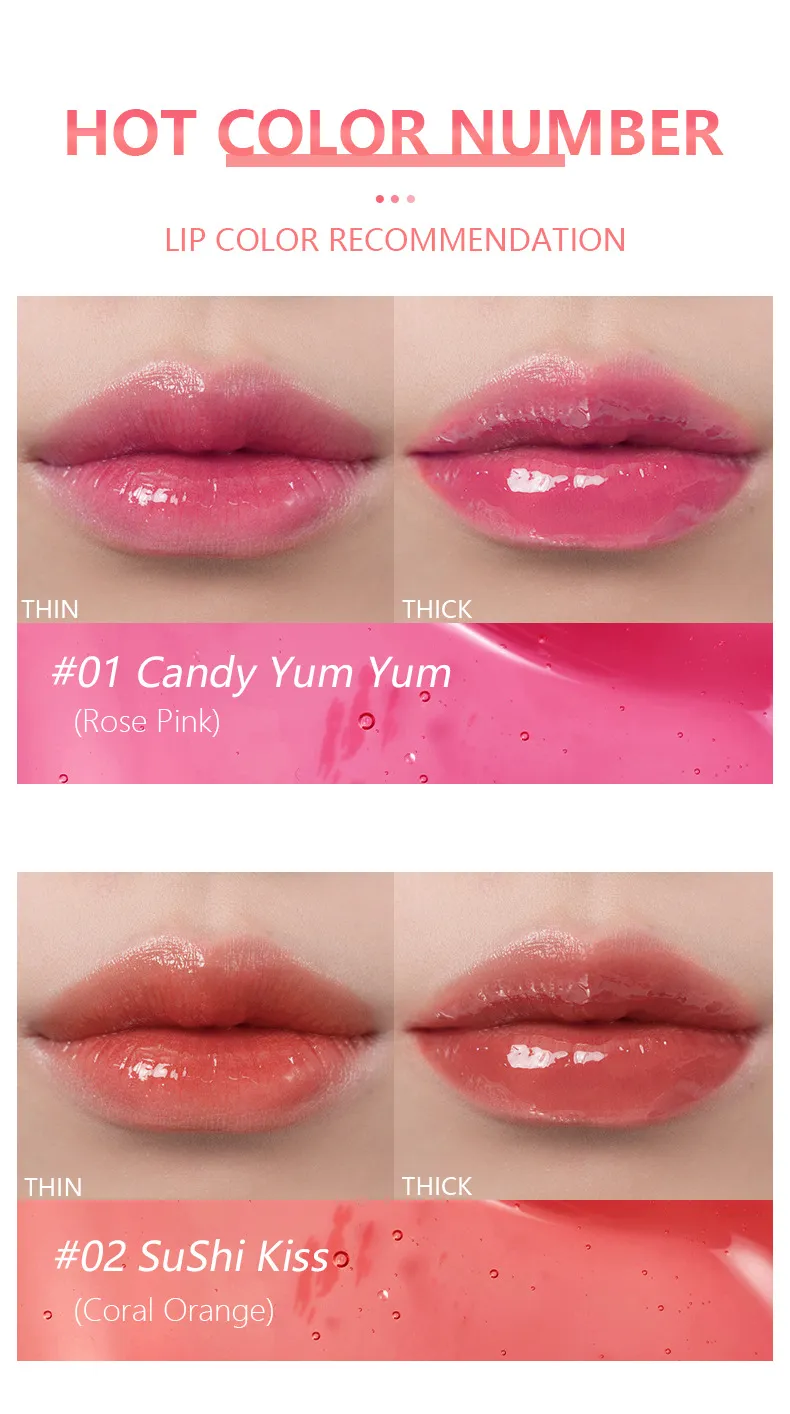 Hydrating Lip Plumping Oil - Transparent Gloss for Lip Care & Moisture ...