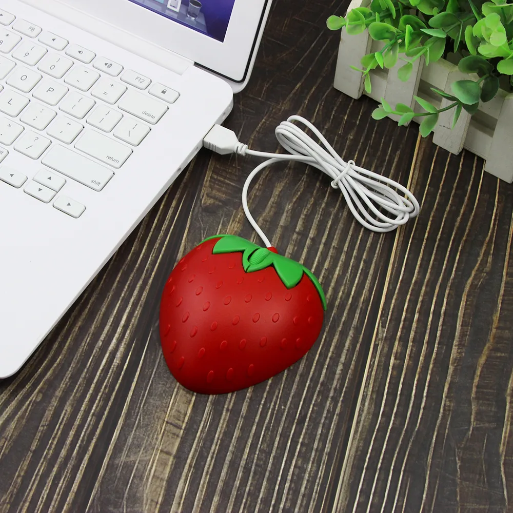 Cute Computer Mice: Ergonomic Strawberry Design Mouse, Pink PC Optical ...