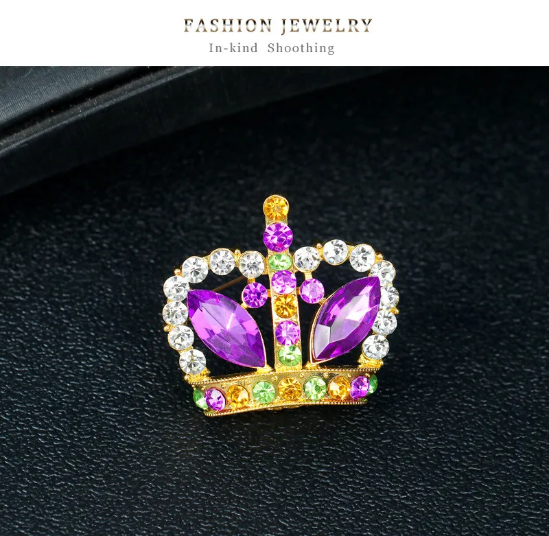New Crystal Rhinestone Princess Queen Crown Brooch Pin Tiara Crown ...