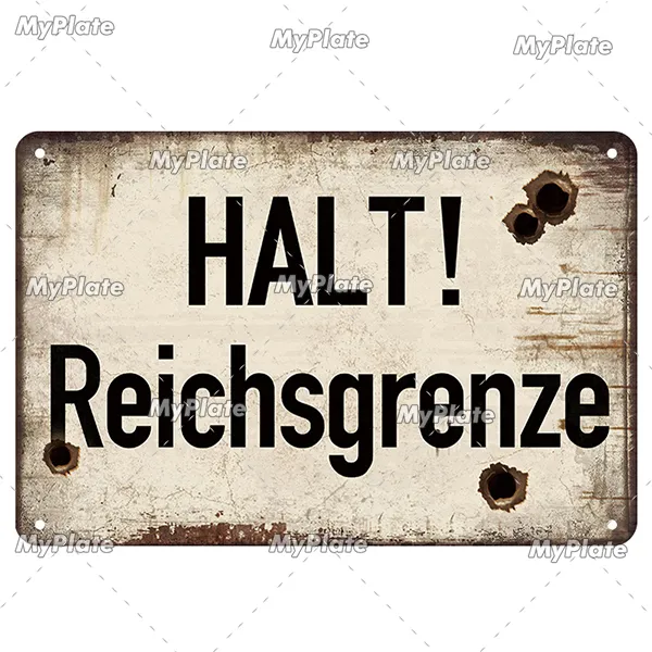 DHgate.com:Achtung Halt War Metal Signs Berlin Tin Sign Plaque ...