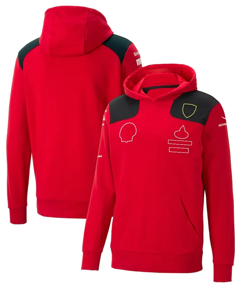 Unisex F1 Racing Jacket Red Spandex Cotton Blend, Anti UV, Windproof ...