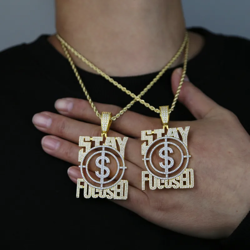 New Big US Dollar Sign Pendant Necklace Rapper Hip Hop Punk Statement ...