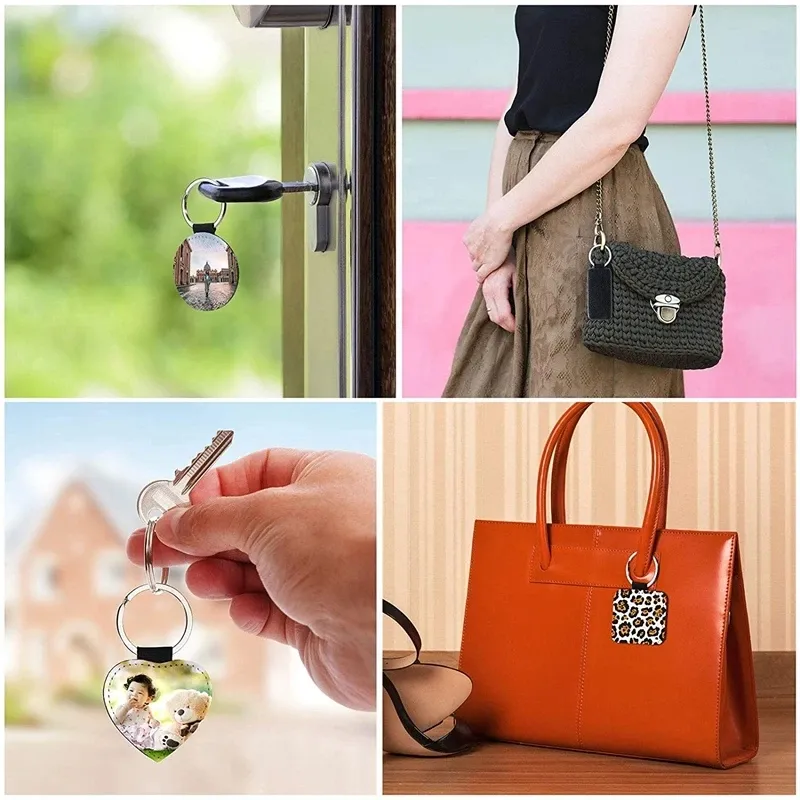 PU Leather Keychain With DHL Multi Keychain Sublimation Blanks For Heat ...