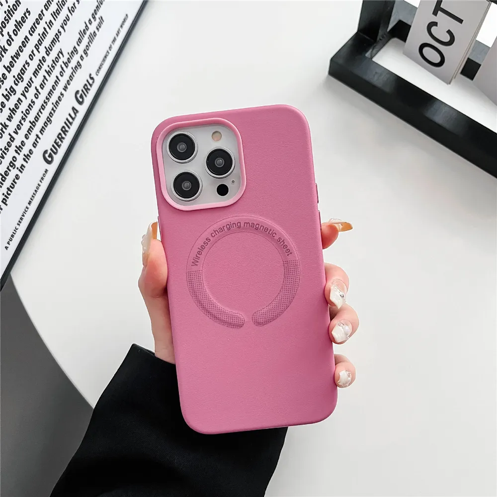 Wireless Magnetic PU Leather Moment Phone Case With Metal Wireless Magnetic PU Leather Moment Phone Case With Metal