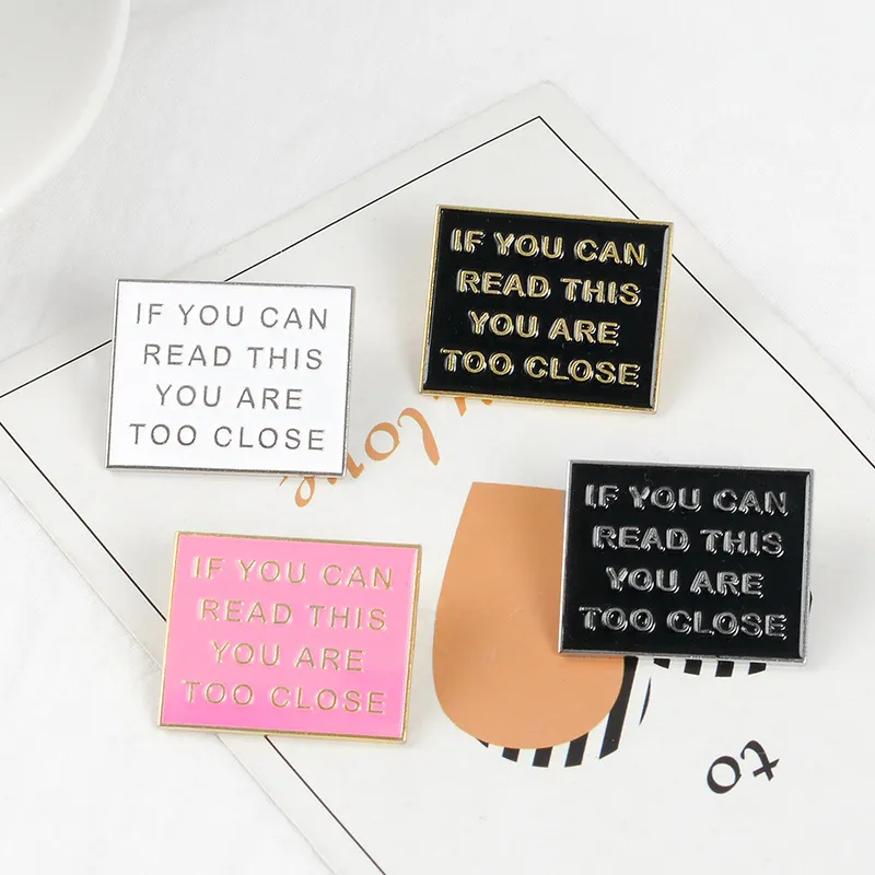 European Popular Enamel Letter Brooch Pins For Men Women IF YOU CAN ...