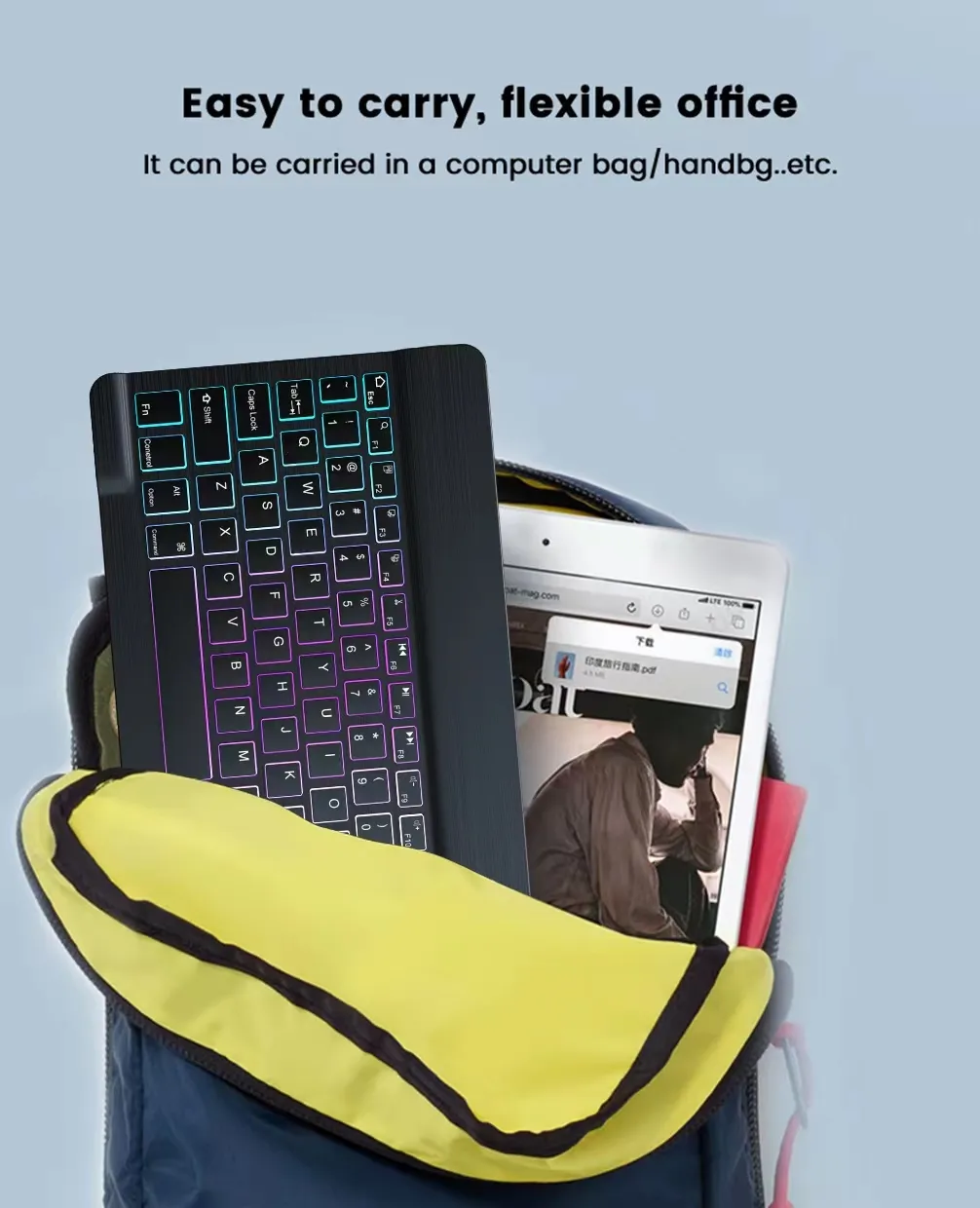 Wireless Keyboard Backlit: Mini Bluetooth Keyboard With LED Backlight ...