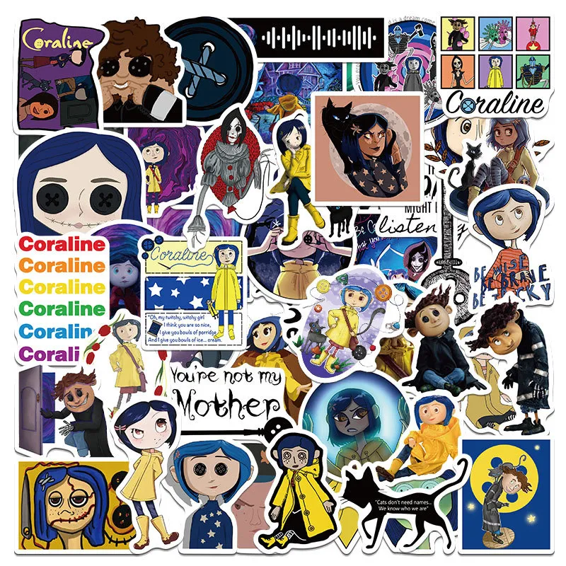Coraline & the Secret Door PVC Vinyl Reflective Stickers 1.57-2.36 in ...