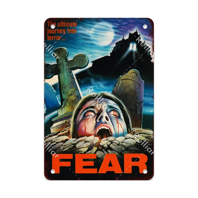 Classic Horror Movie Tin Sign Retro Poster Metal Plate Home Decoration ...